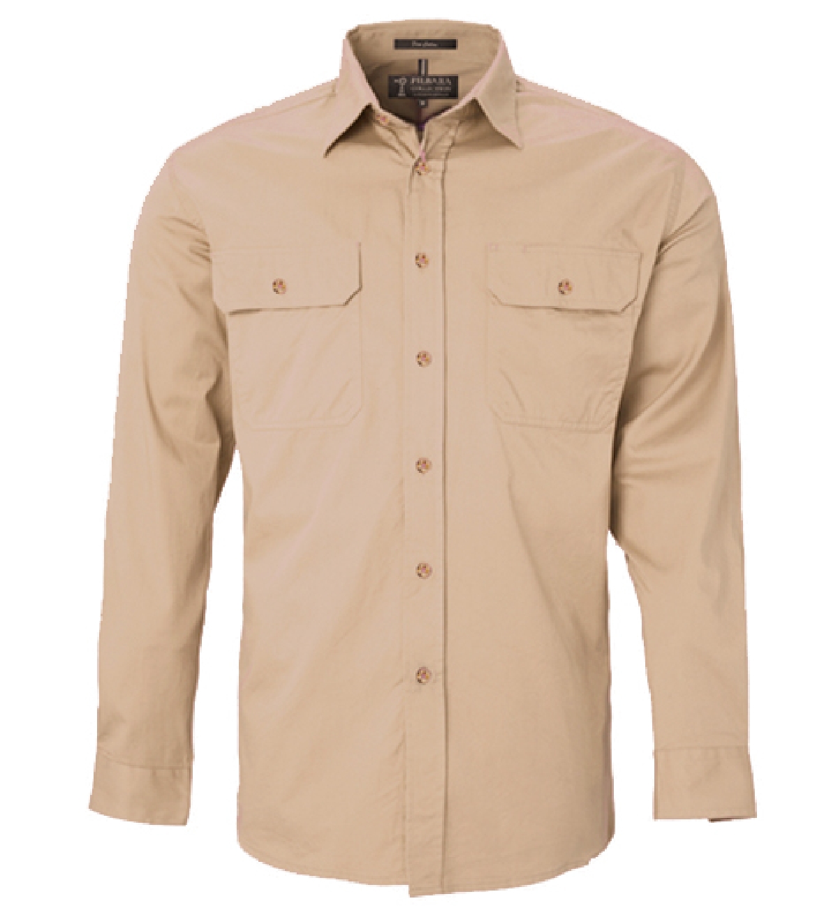 Men's Pilbara Open Front L/S Shirt | Ritemate Workwear