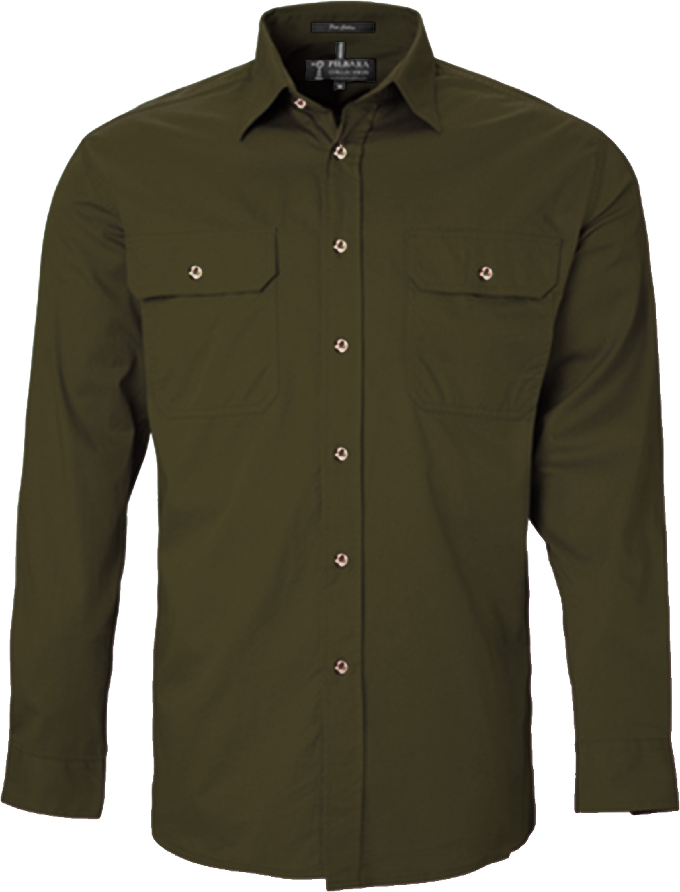 Men's Pilbara Open Front L/S Shirt | Ritemate Workwear