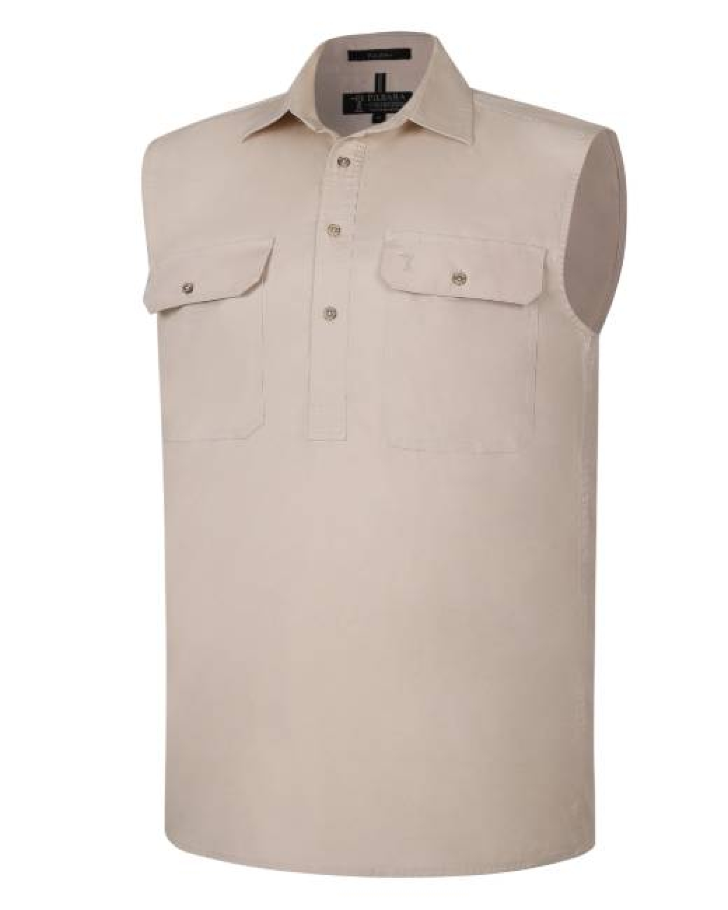 Pilbara Men's Closed Front Sleeveless Shirt | Ritemate Workwear