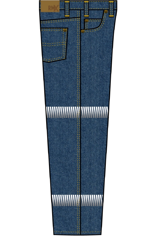 RMX Flexible Fit Stretch Denim Jeans, Reflective | RiteMate Workwear